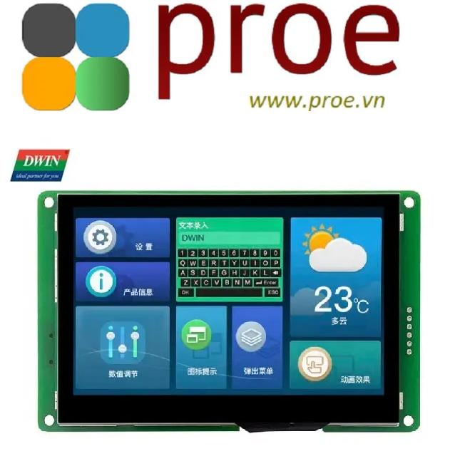 DMG80480C070_04WTR 7 Inch HMI LCD Display Touch Panel Model:DMG80480C070_04W(Commercial grade ...