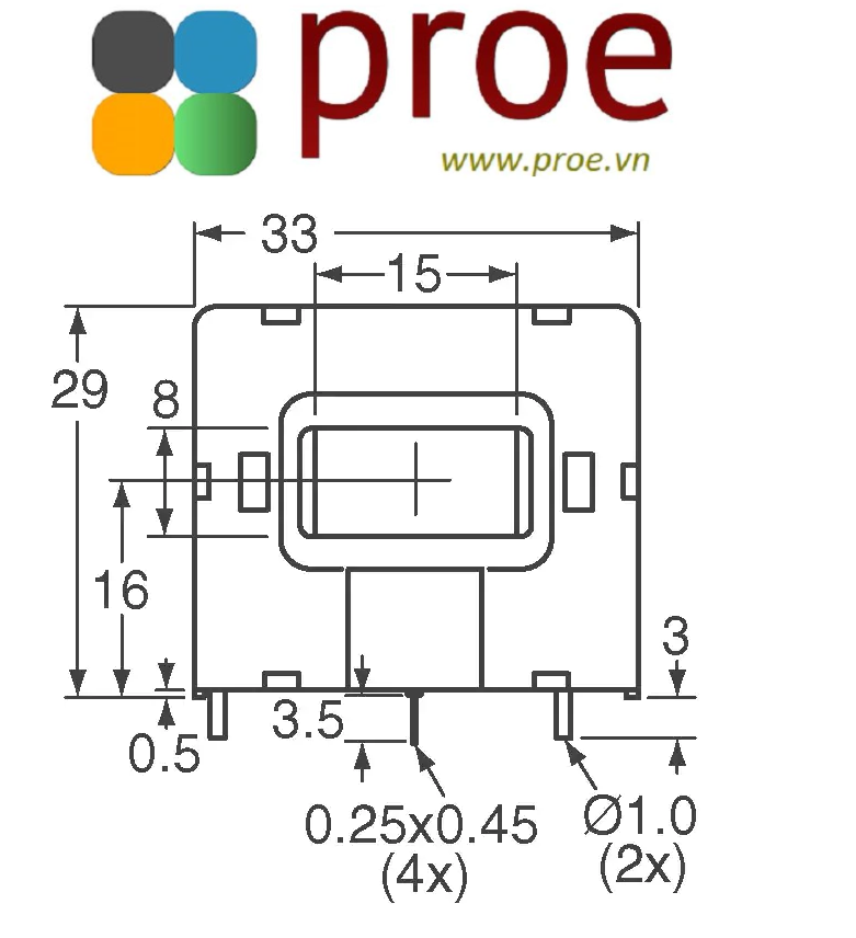 HAIS 100-P SENSOR CURRENT HALL 100A AC/DC | Điện tử ProE