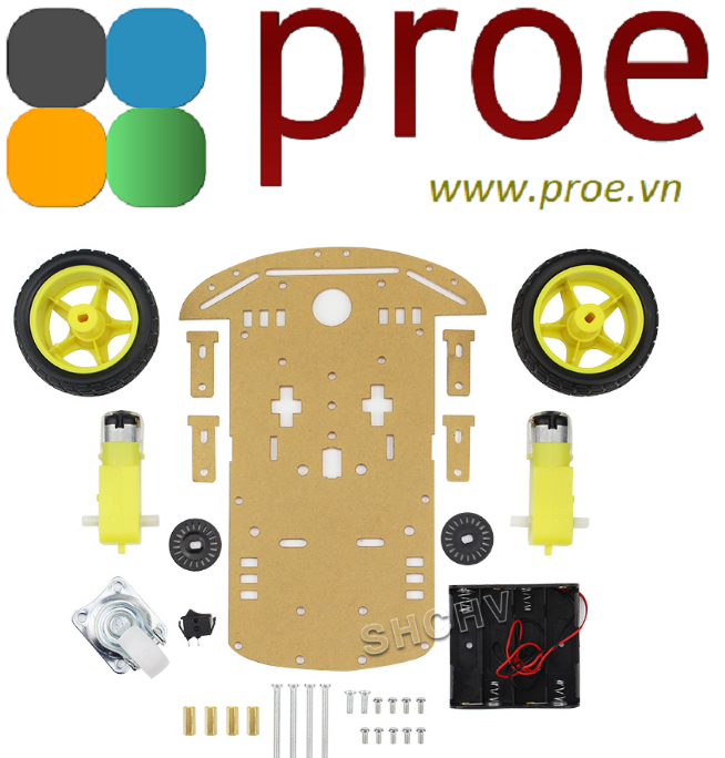 Khung Xe Robot 2WD | Điện tử ProE