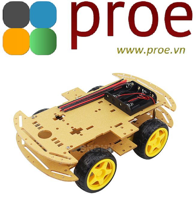 Khung Xe Robot 4WD Mica Racing | Điện tử ProE
