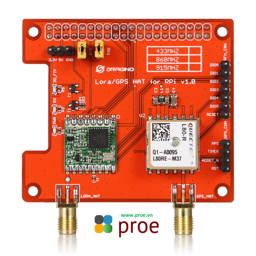 LoRa GPS HAT for Raspberry Pi | Điện tử ProE