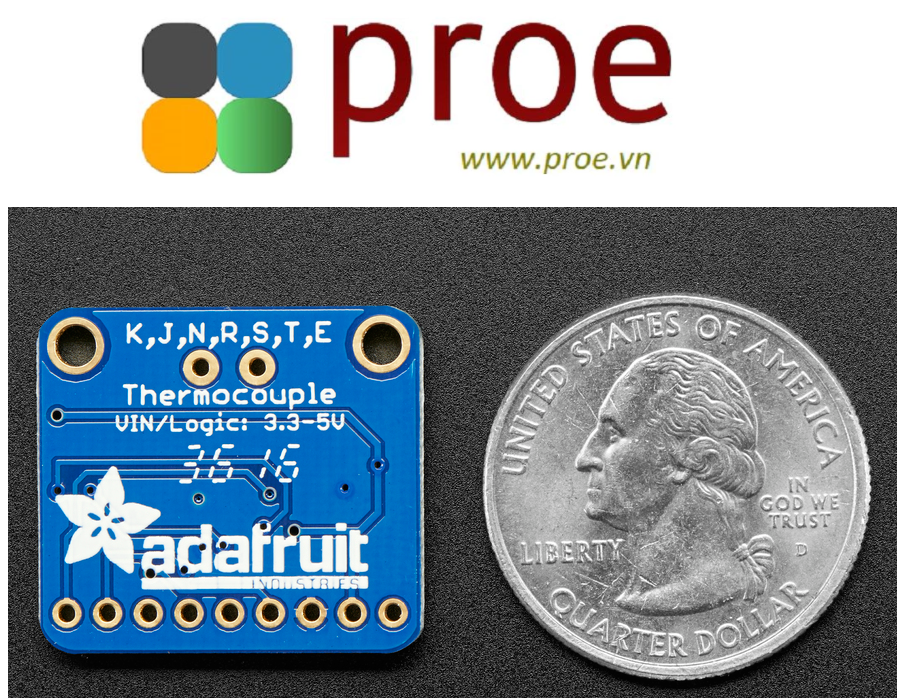 Adafruit Universal Thermocouple Amplifier MAX31856 Breakout | Điện tử ProE