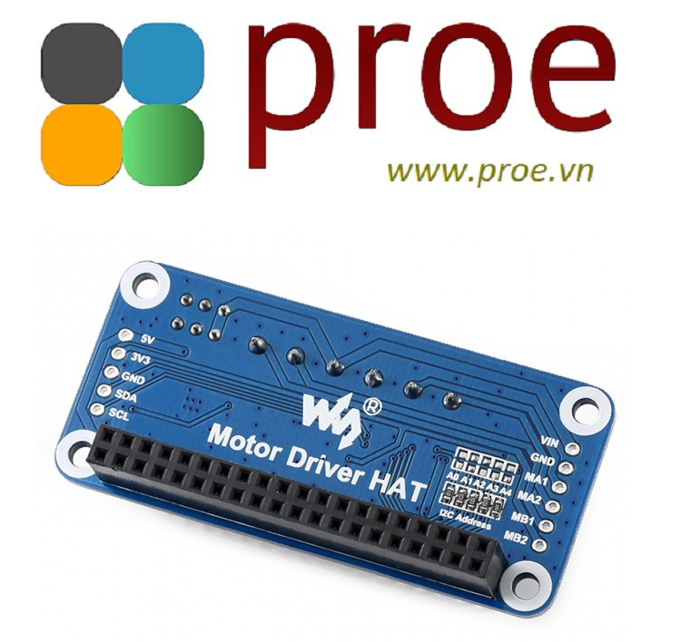 Motor Driver HAT Motor Driver HAT for Raspberry Pi, I2C Interface | Điện tử ProE