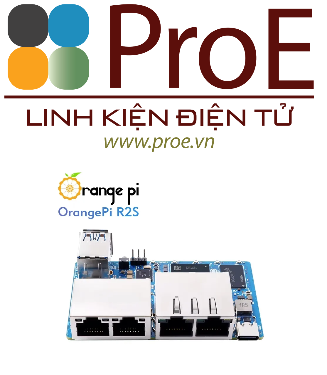 Orange Pi R2S – Mini PC Router RISC-V Đa Năng | Điện tử ProE