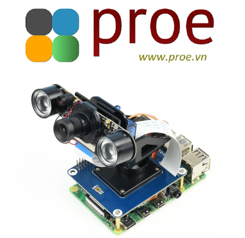 Pan-Tilt HAT 2-DOF Pan-Tilt HAT for Raspberry Pi | Điện tử ProE