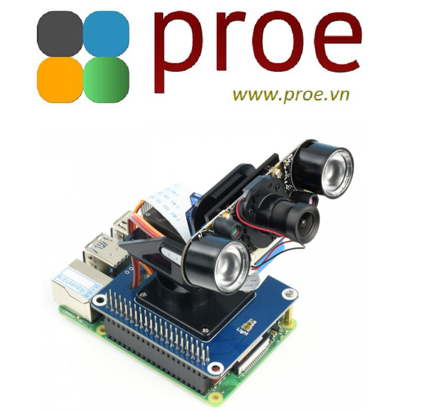 Pan-Tilt HAT 2-DOF Pan-Tilt HAT for Raspberry Pi | Điện tử ProE