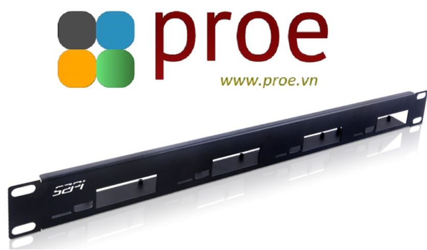 1U Rack Kit for Raspberry Pi 4, 19″ Rackmount, up to 4 Units | Điện tử ProE