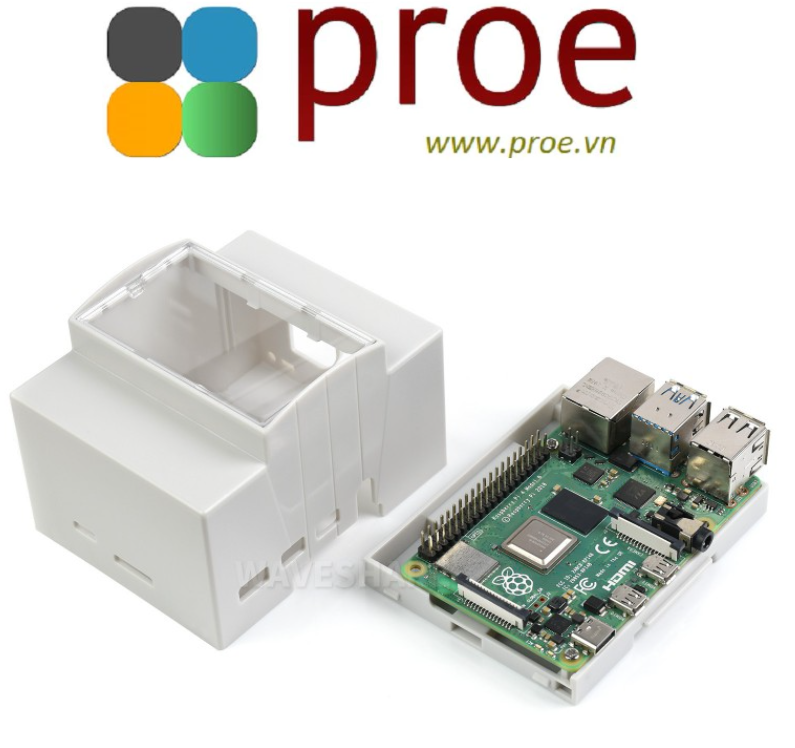 DIN Rail ABS Case for Raspberry Pi 4, Large Inner Space, Injection ...