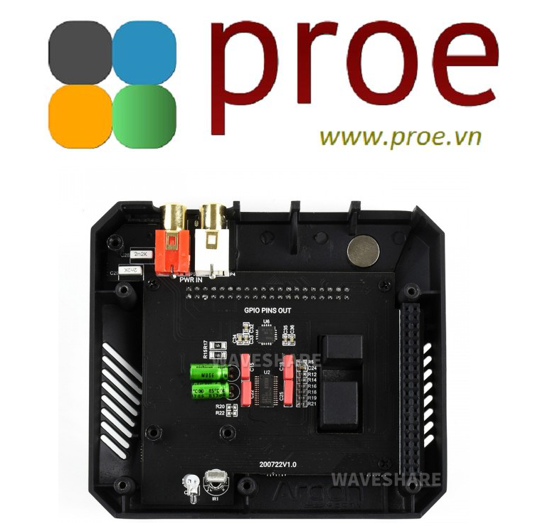 Aluminum Case for Raspberry Pi 4, with built-in Hi-Fi DAC | Điện tử ProE