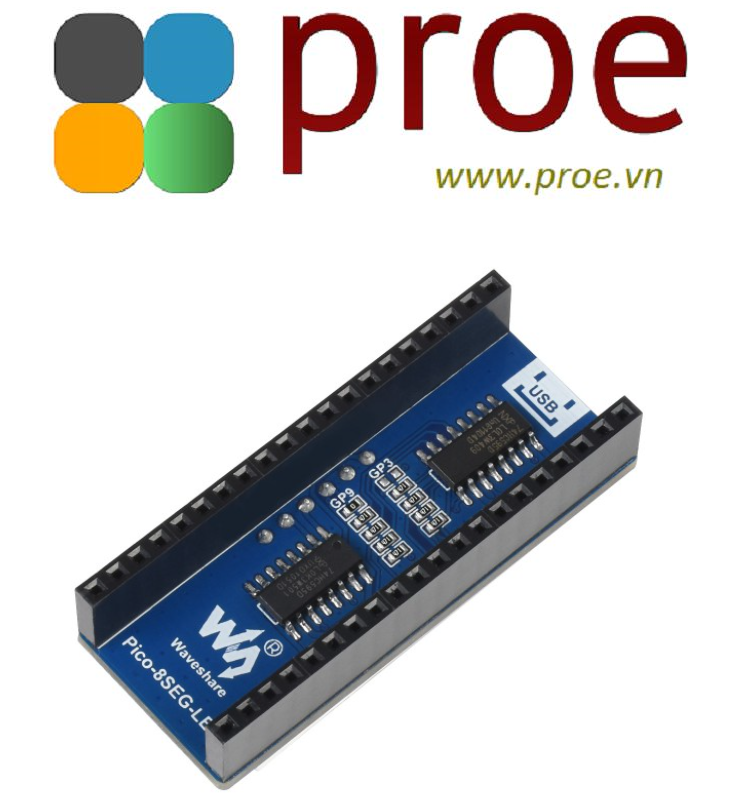 4-digit 8-segment Display Module for Raspberry Pi Pico, SPI-compatible | Điện tử ProE