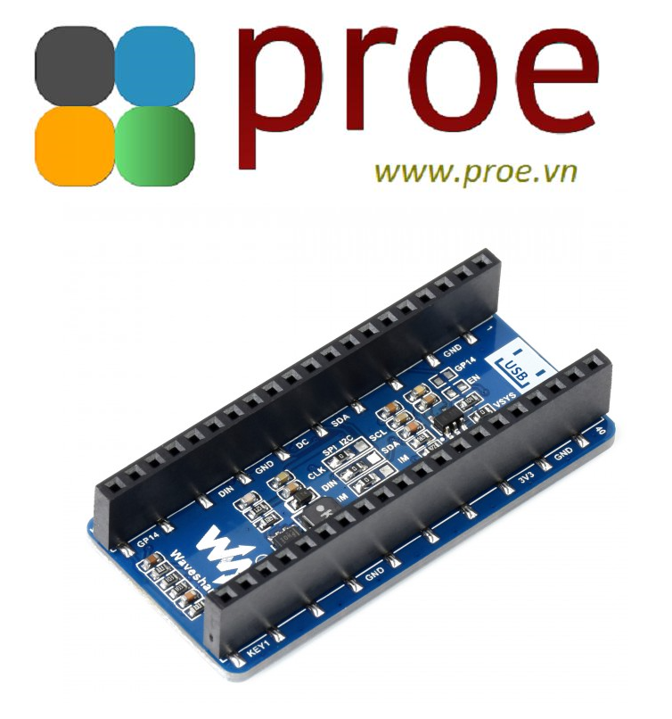1.3inch OLED Display Module for Raspberry Pi Pico, 64×128, SPI/I2C | Điện tử ProE