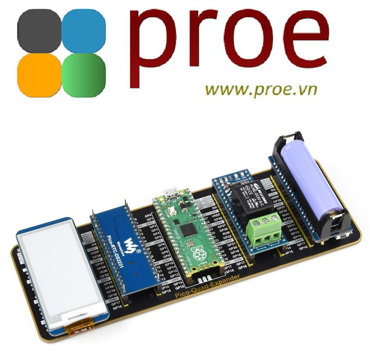 Quad GPIO Expander for Raspberry Pi Pico, Four Sets of Male Headers ...