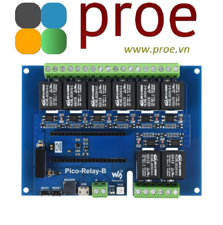 Industrial 8-Channel Relay Module for Raspberry Pi Pico, Multi ...