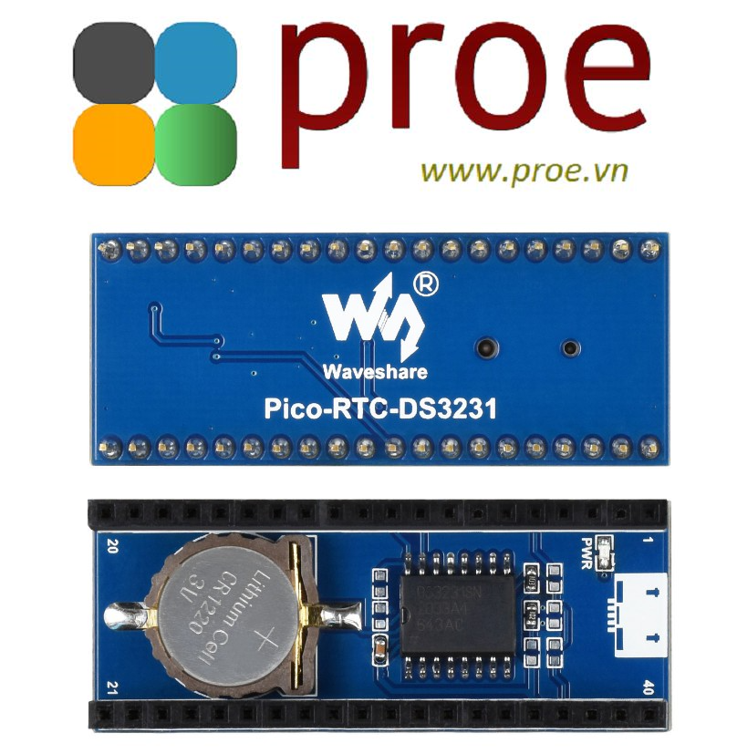 Pico-RTC-DS3231 Precision RTC Module for Raspberry Pi Pico, Onboard DS3231 Chip | Điện tử ProE