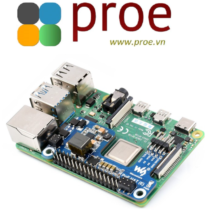 Power over Ethernet HAT (E) for Raspberry Pi 3B+/4B, 802.3af-compliant ...