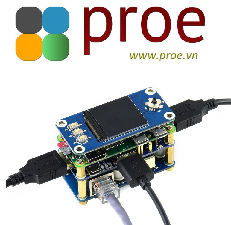 PoE/ETH/USB HUB HAT PoE Ethernet / USB HUB HAT for Raspberry Pi Zero ...