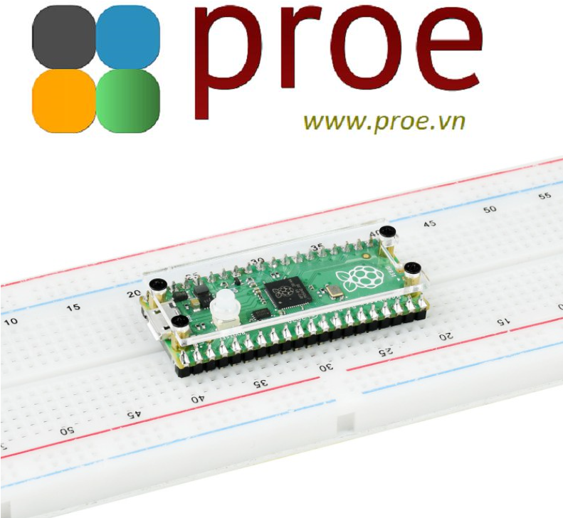Clear Acrylic Protection Case for Raspberry Pi Pico | Điện tử ProE