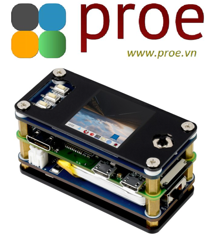 Raspberry Pi Zero WH Package F, with UPS Module and 1.3inch LCD Display ...