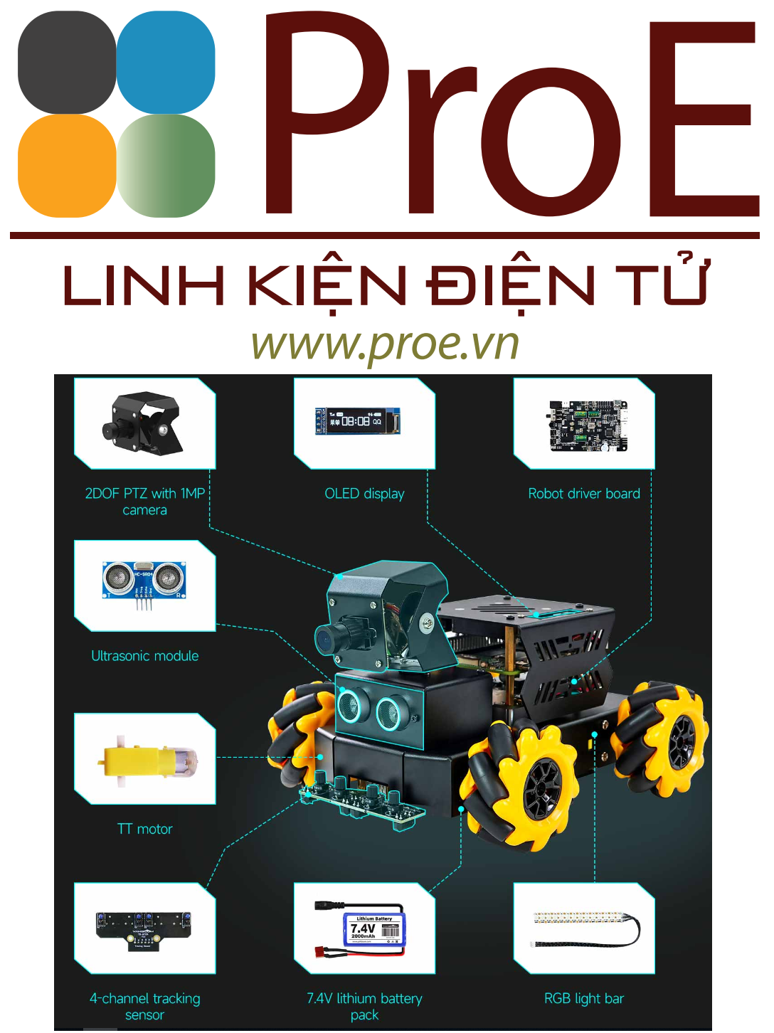 Raspbot V2 AI Vision Robot Car for Raspberry Pi 5 Without RPi | Điện tử ...