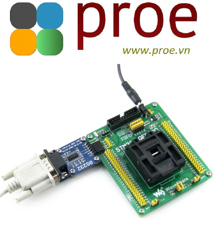 STM32-QFP100, Programmer Adapter | Điện tử ProE