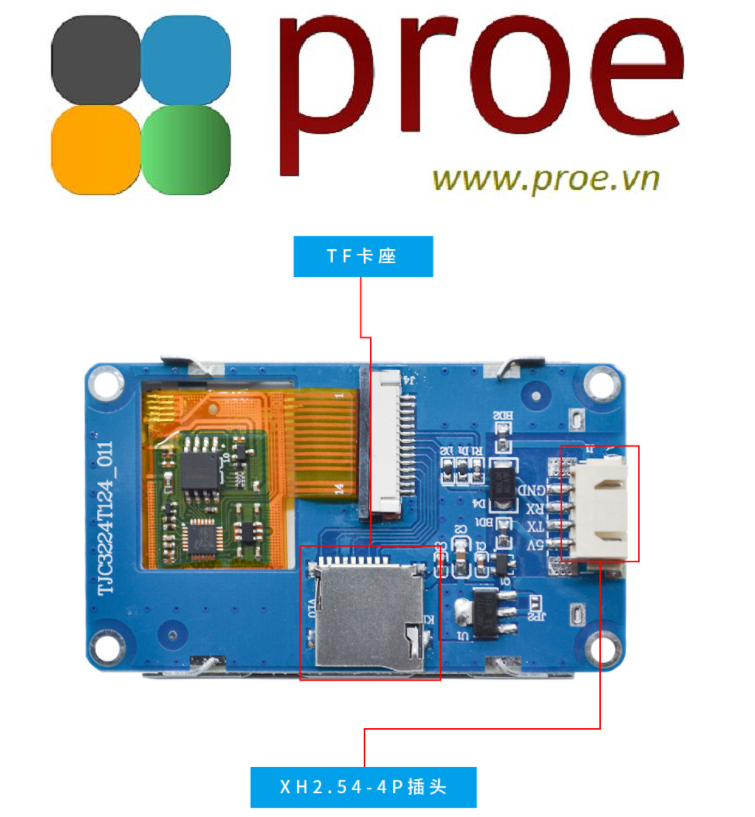 TJC 2.4 inch TJC3224T124_011R Màn hình HMI UART Cảm ứng Điện trở | Điện ...