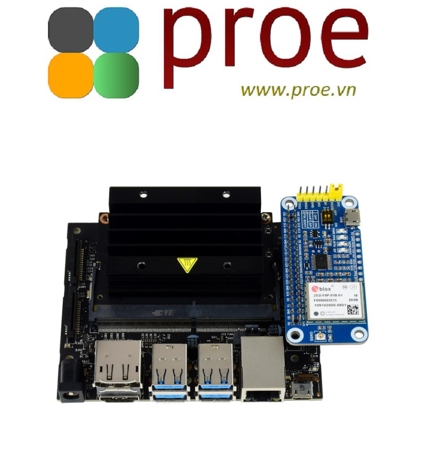 ZED-F9P GPS-RTK HAT for Raspberry Pi, Centimeter Level Accuracy, Multi ...