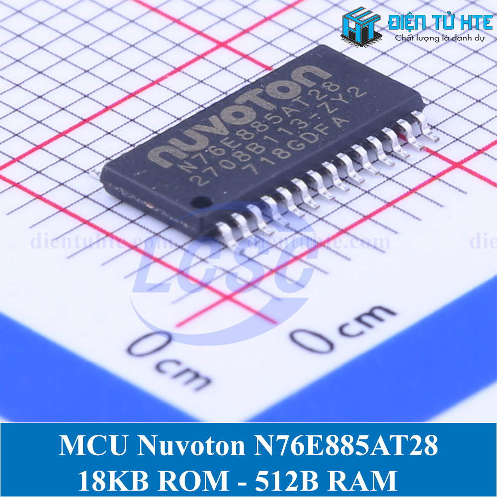 Vi điều khiển 8051 Nuvoton N76E885AT28 TSSOP28 chính hãng | Điện Tử HTE