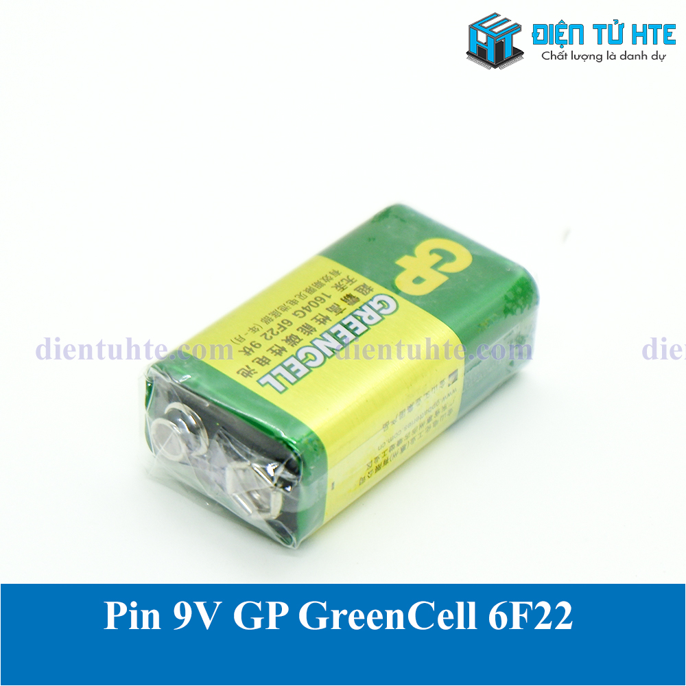 Pin vuông 9V GP GreenCell 6F22 | Điện Tử HTE