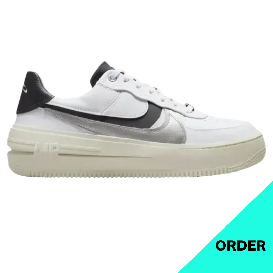 Nike AF1 Platform White Metallic Silver Black | DX3199-100