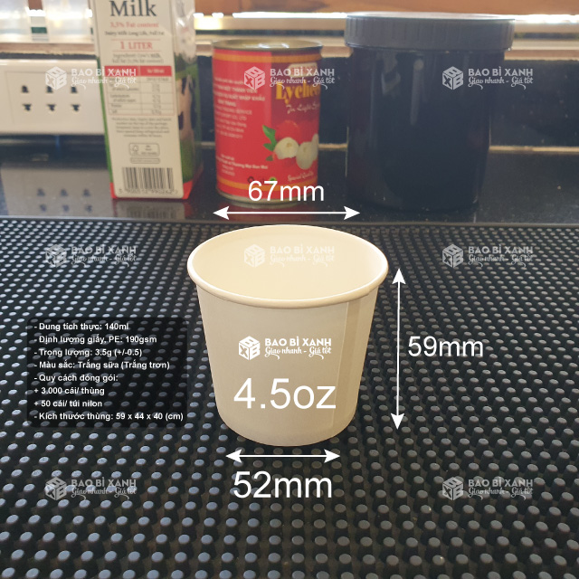 Ly giấy 4.5oz - 130ml Chất Lượng, Mua Sỉ Rẻ TPHCM
