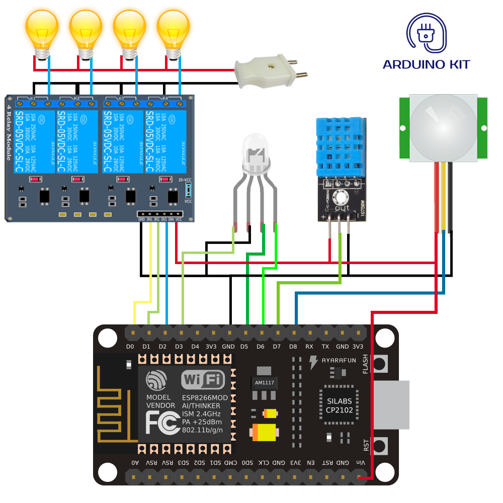 Esp8266 Nodemcu Arduino Blynk Dht11 Arduino Diy Electronics Images