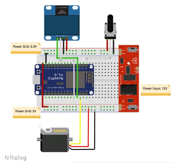 Điều Khiển Servo Thông Qua Nodemcu Esp8266 Và Blynk Hiển Thị Lên Oled 096 Arduino Kit