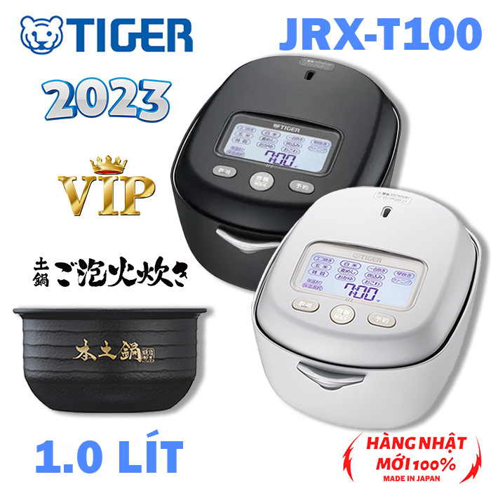 Nồi cơm điện Cao tần Áp suất Cao Cấp Tiger JRX-T100 2024 Mới 100% Nội địa Nhật