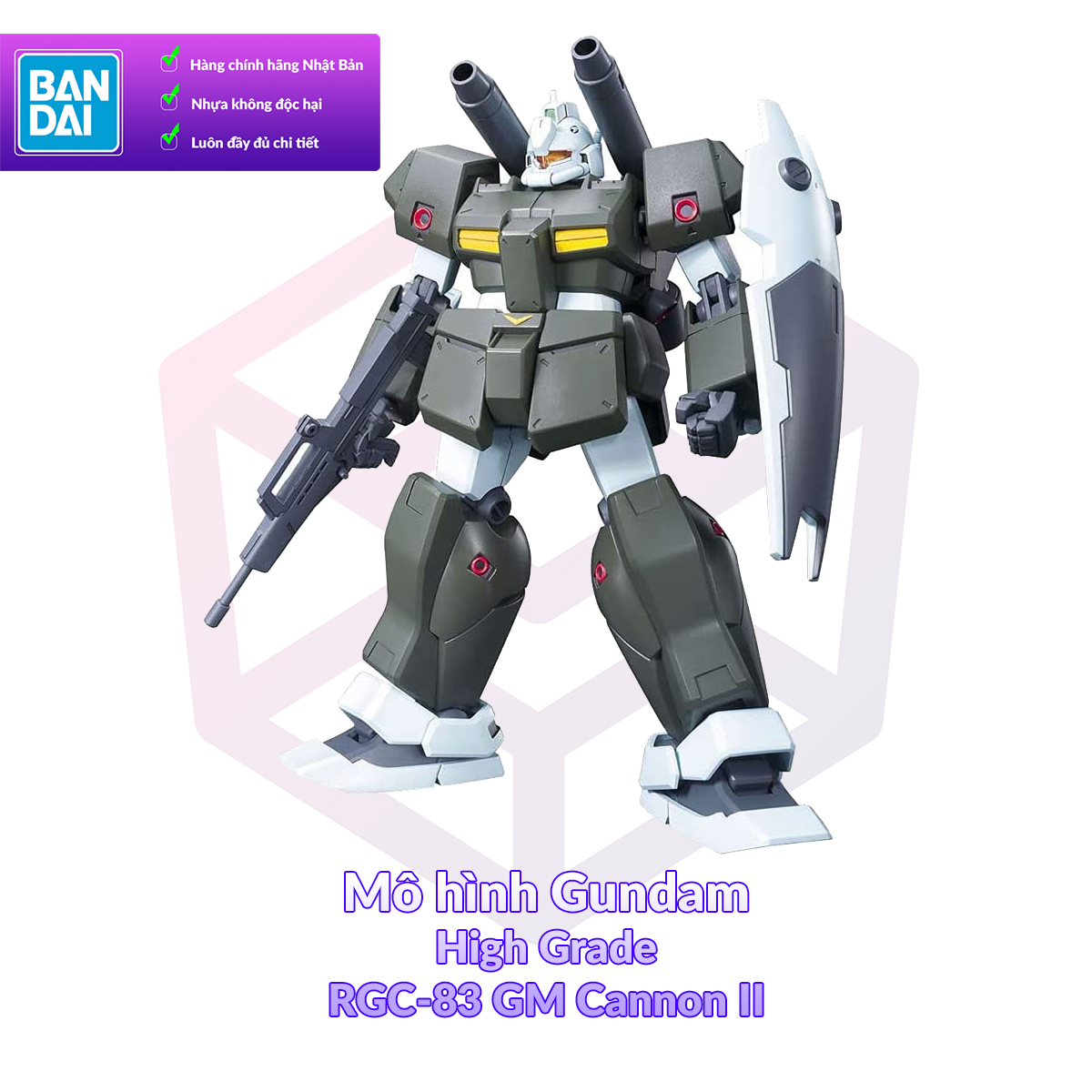 Mô Hình Gundam Bandai HG 125 RGC-83 GM Cannon II 1/144 Gundam 0083 [GDB] [BHG]