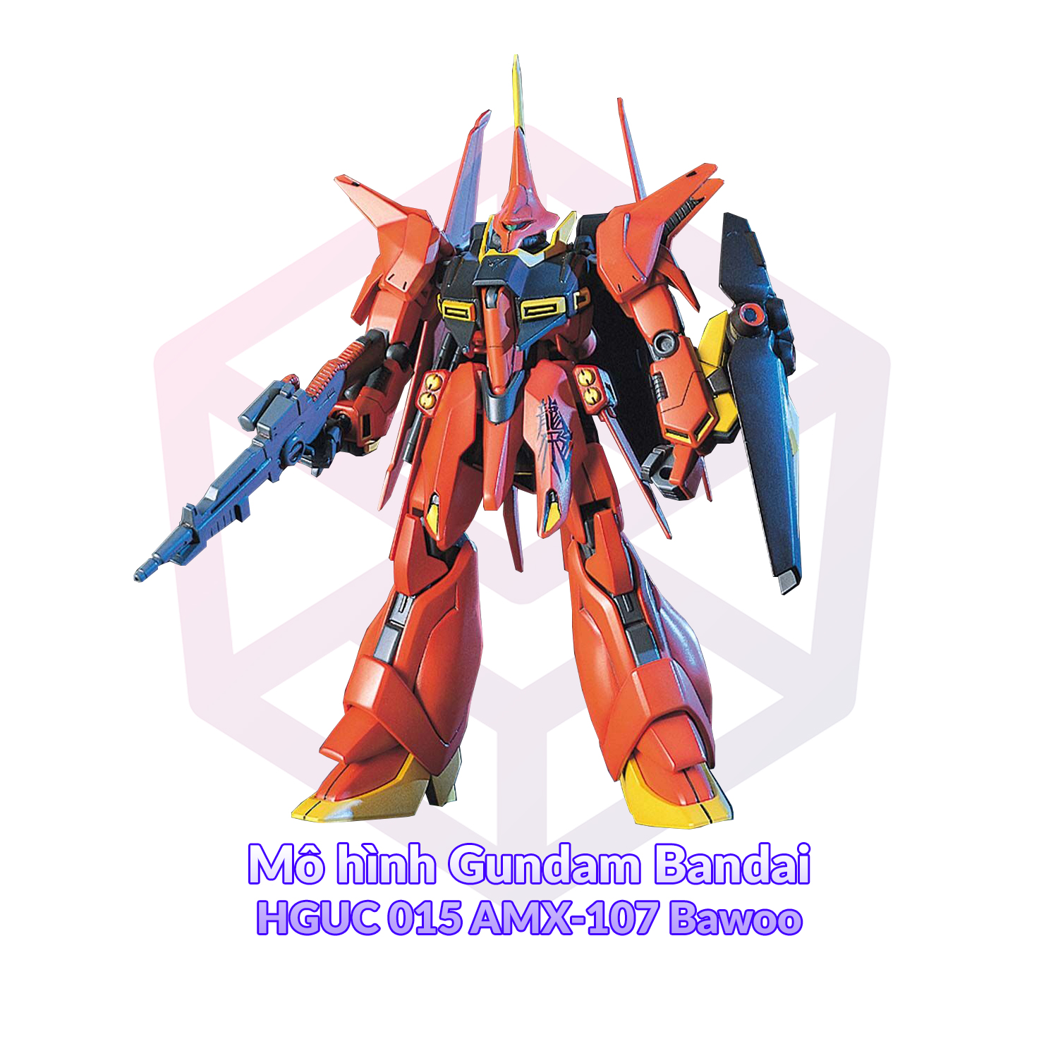Mô hình Gundam Bandai HGUC 015 AMX-107 Bawoo 1/144 MS Gundam