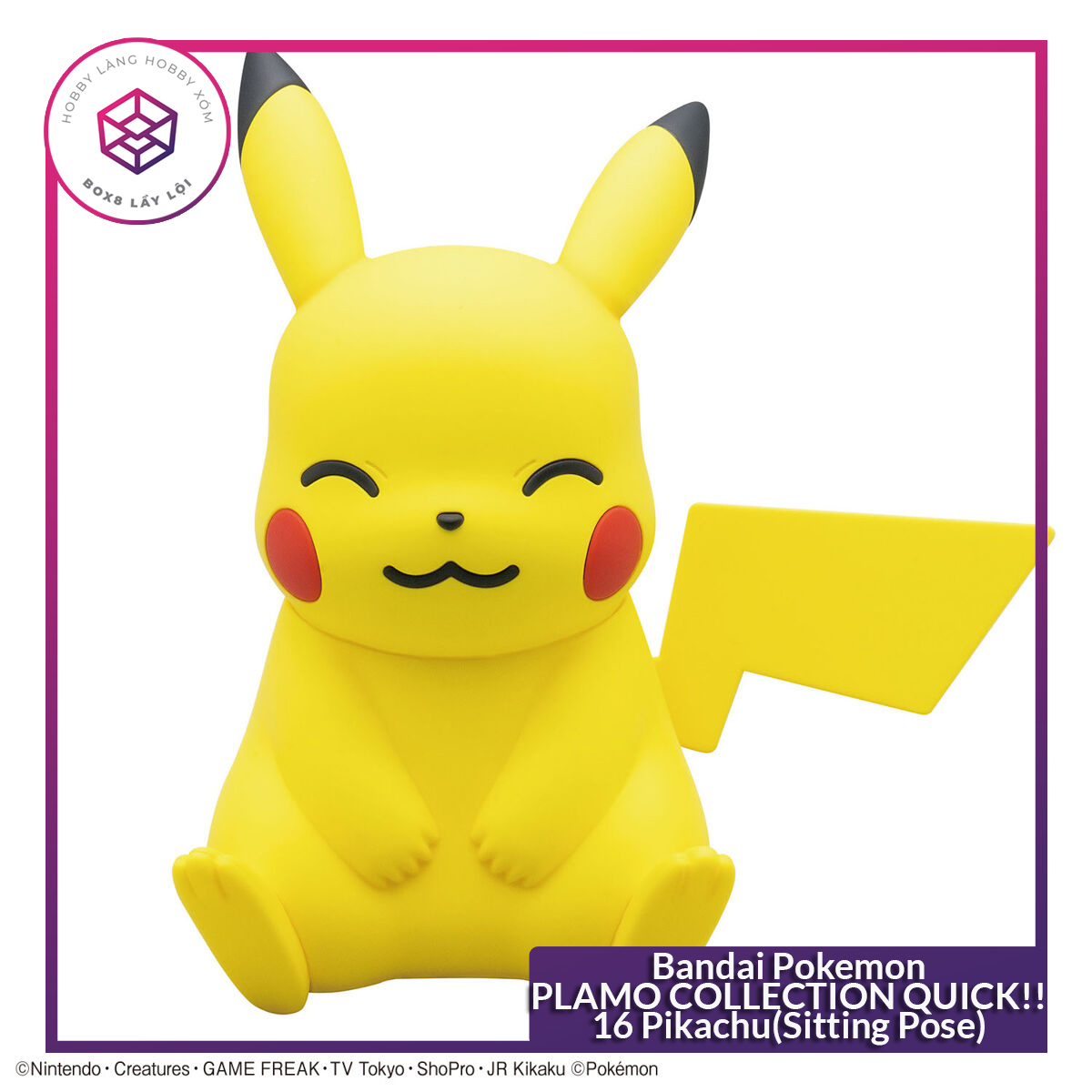 Mô hình Bandai Pokemon PLAMO COLLECTION QUICK!! 16 Pikachu(Sitting Pose)
