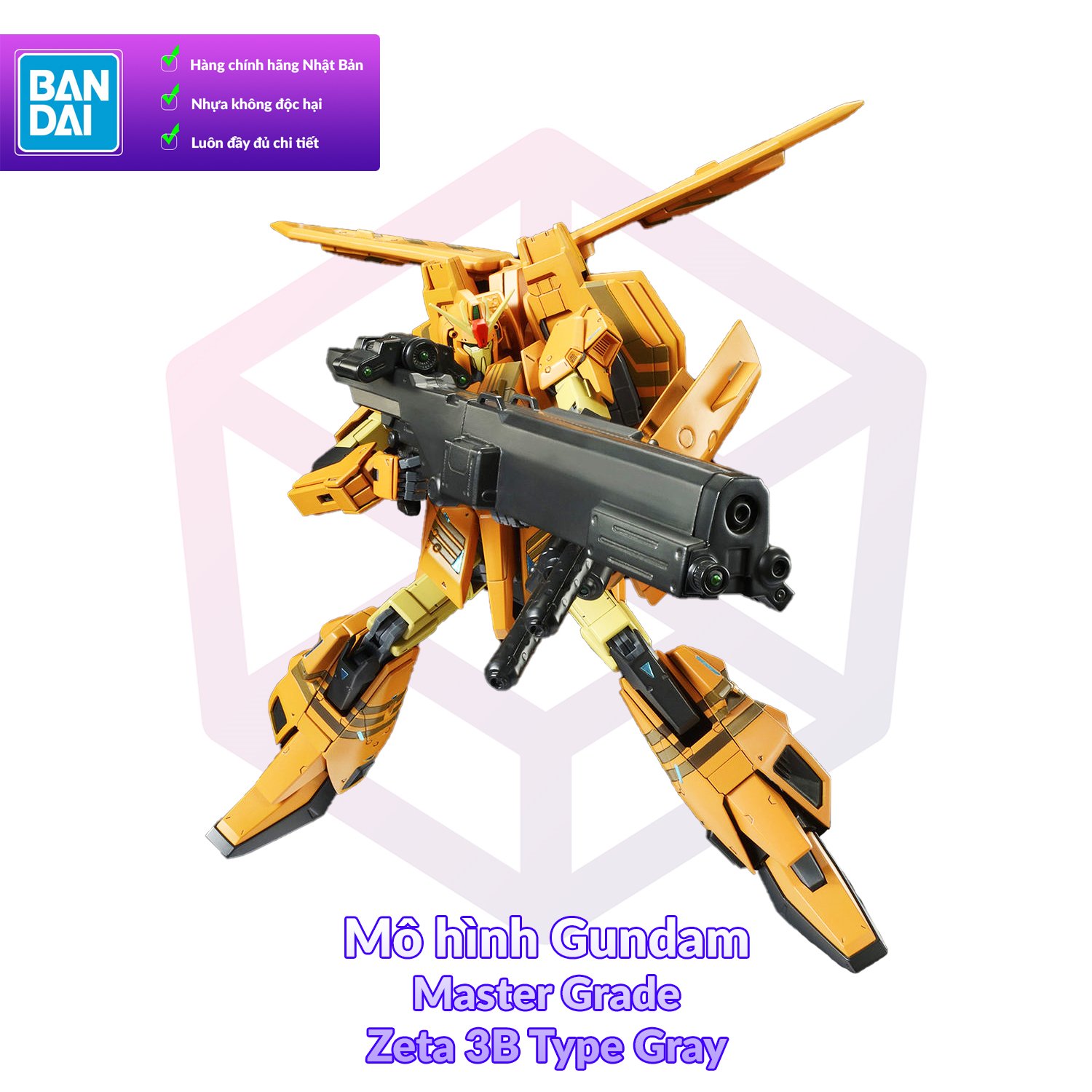 Mô Hình Gundam P-Bandai MG MSZ-006-3B Zeta Gundam III B Type Gray Zeta 1/100 Gundam Evolve [GDB ...