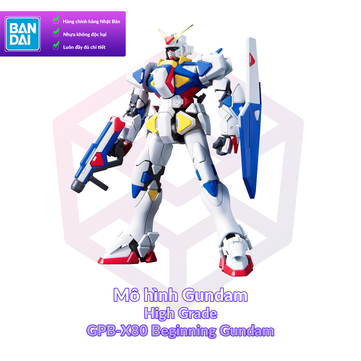 Mô Hình Gundam Bandai HG GPB-X80 Beginning Gundam 1/144 Gunpla Builders ... Mô Hình Gundam Bandai HG GPB-X80 Beginning Gundam 1/144 Gunpla Builders ...