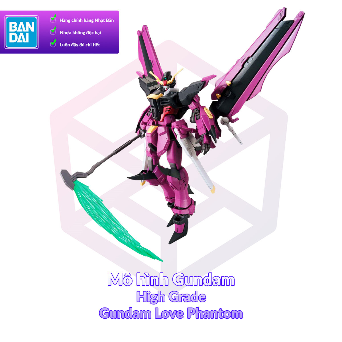 Mô hình Gundam Bandai HG 019 Gundam Love Phantom 1/144 Build Divers ...