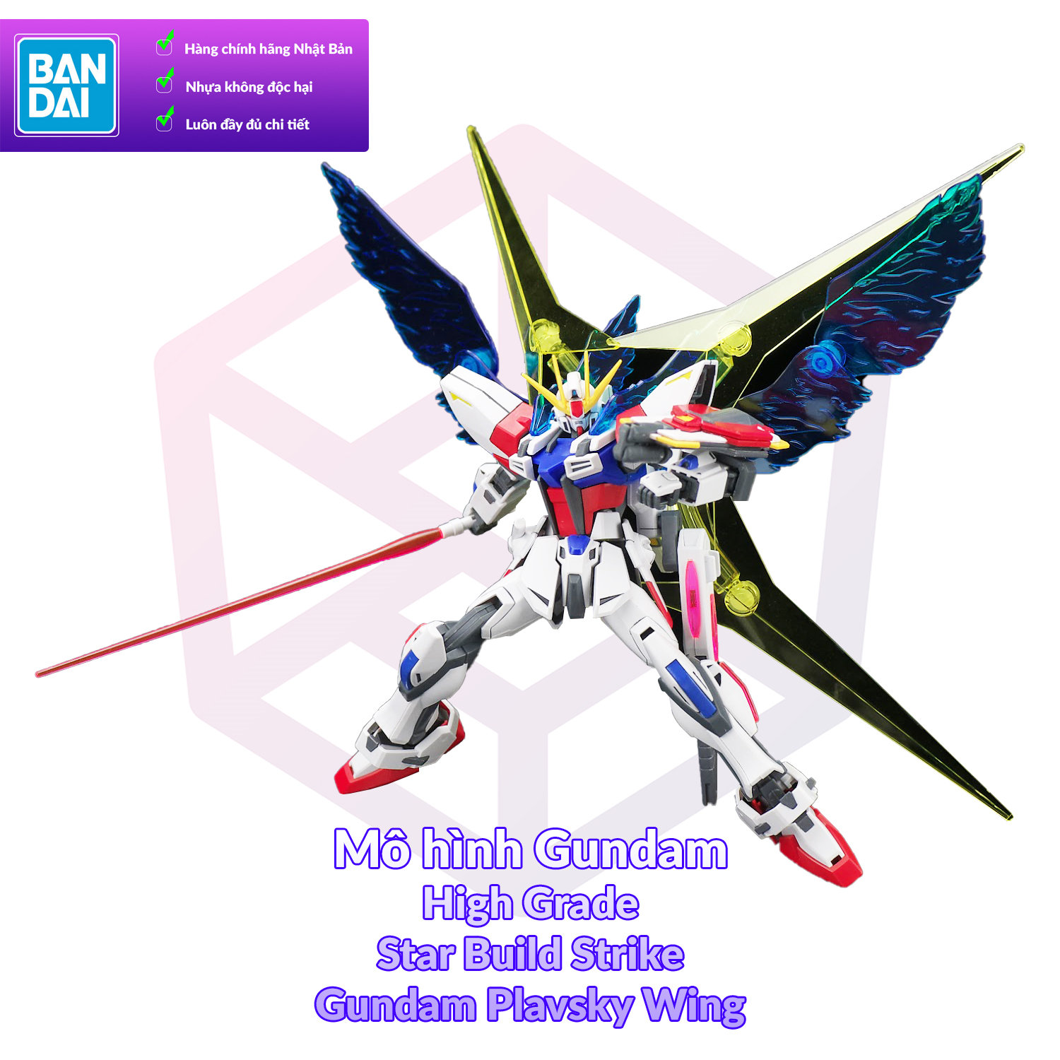 Mô hình Gundam Bandai HG 009 Star Build Strike Gundam Plavsky Wing 1/ ...