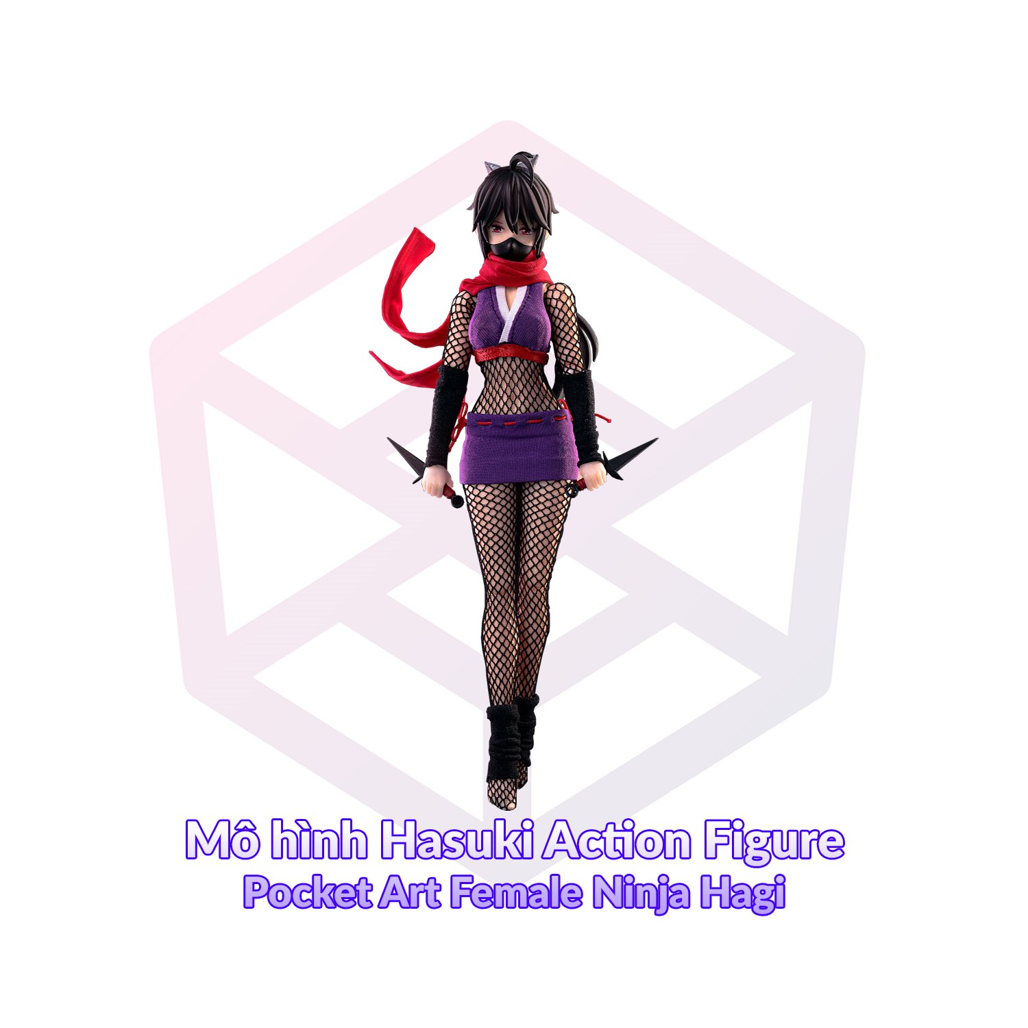 Mô hình Hasuki Action Figure - Pocket Art Female Ninja Hagi