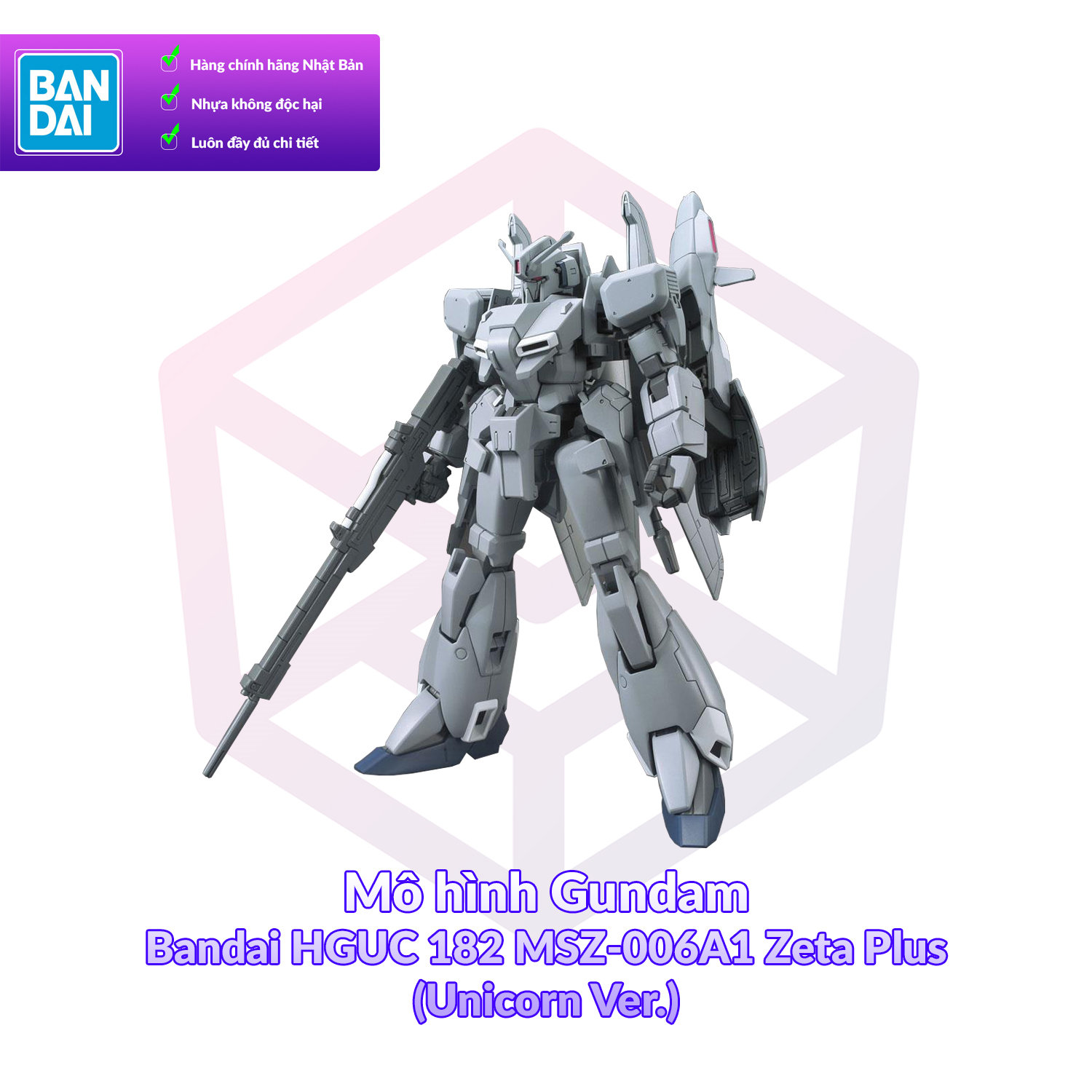 Mô hình Gundam Bandai HGUC 182 MSZ-006A1 Zeta Plus (Unicorn Ver.) 1/144 ...