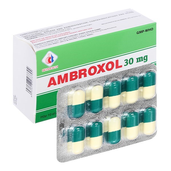 Ambroxol 30mg tan đàm trong bệnh lý hô hấp (10 vỉ x 10 viên)
