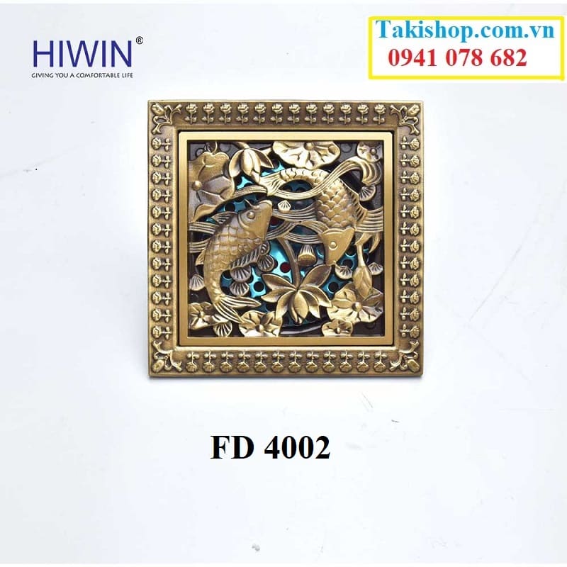 HIWIN FD-4002 THOÁT SÀN CHỐNG MÙI HÔI ĐỒNG GIẢ CỔ HÌNH ĐÀN CÁ