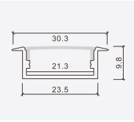 LED thanh nhôm lắp âm PF-T-3010 - Thiết bị điện Thúy Nhi