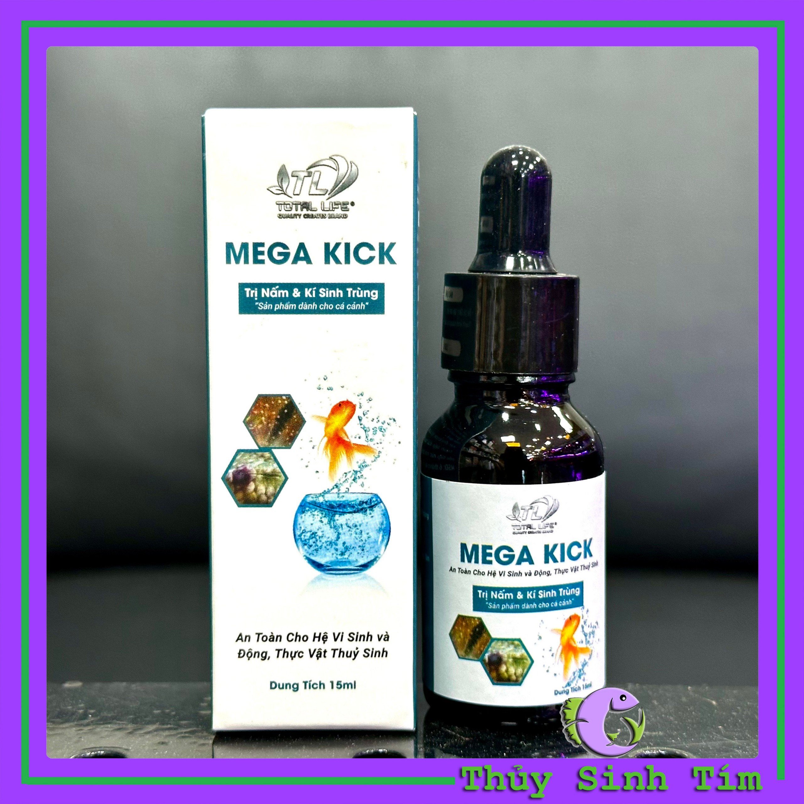 Mega Kick - Trị Nấm Và Kí Sinh Trùng | Thủy Sinh Tím