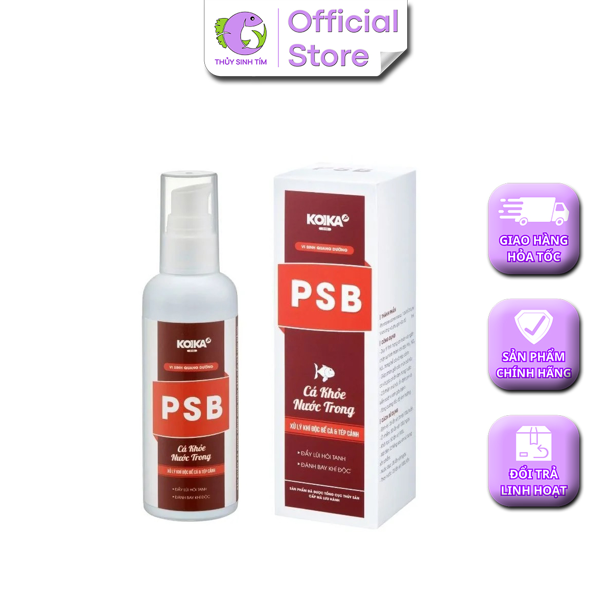 Vi Sinh Quang Dưỡng KOIKA PSB (105ml) | Thủy Sinh Tím
