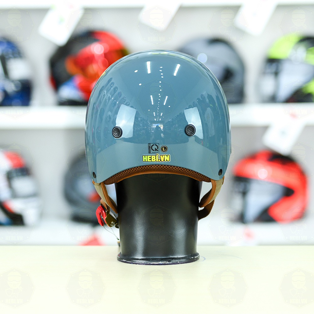 Mũ 1/2 kính âm Royal M239 Xanh Xi Măng FREESHIP Hello Biker Mũ Bảo Hiểm ...