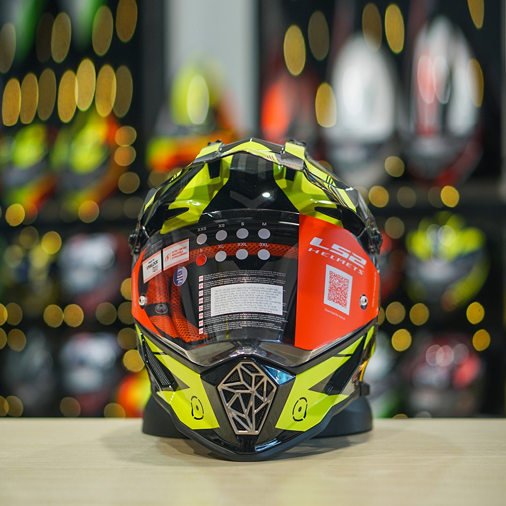 Mũ Dual Sport LS2 MX436 Đen Xanh Neon FREESHIP Hello Biker Mũ Bảo Hiểm ...
