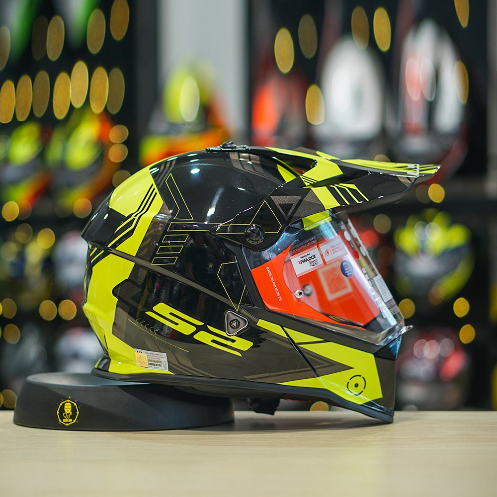 Mũ Dual Sport LS2 MX436 Đen Xanh Neon FREESHIP Hello Biker Mũ Bảo Hiểm ...